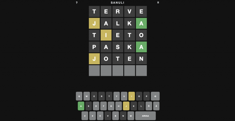 Sanuli sanapeli tarjoaa hauskaa, matalan kynnyksen ajanvietettä ...